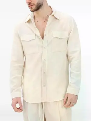 YES LONDON Double-pocket Long-sleeve Shirt - Neutrals