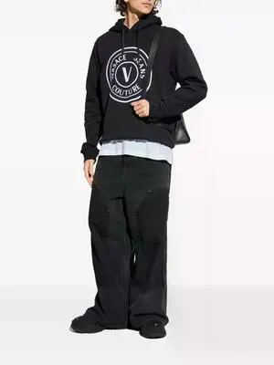 Versace Logo-detail Hoodie - Black