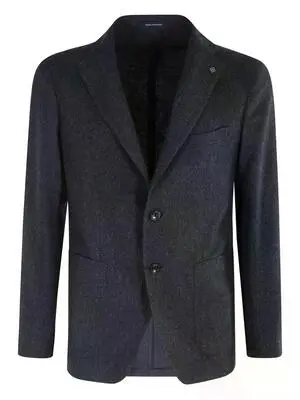 Tagliatore Herringbone Single-breasted Blazer