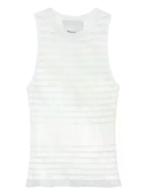 3.1 Phillip Lim Ribbed-knit Ruffled Top