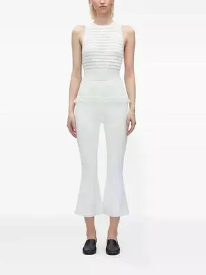 3.1 Phillip Lim Ribbed-knit Ruffled Top