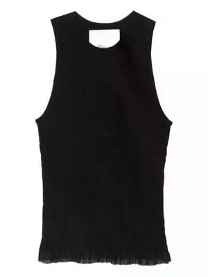 3.1 Phillip Lim Ribbed-knit Ruffled Top