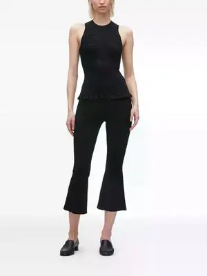 3.1 Phillip Lim Ribbed-knit Ruffled Top
