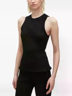 3.1 Phillip Lim Ribbed-knit Ruffled Top