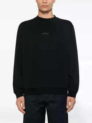 Stone Island Logo-embroidered Sweatshirt - Black