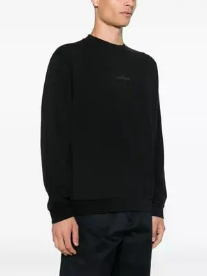 Stone Island Logo-embroidered Sweatshirt - Black
