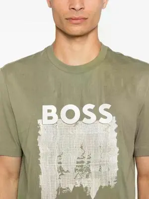 BOSS Logo-print Cotton T-shirt