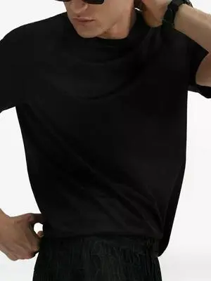 DOMAINE DES ARTISTES Short-sleeve Crew-neck T-shirt - Black