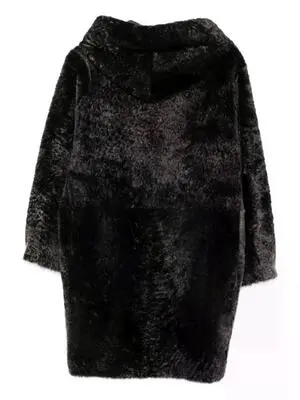 MANZONI 24 Hooded Sheepskin Coat - Grey