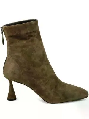 AQUAZZURA Suede Zip-up Ankle Boots