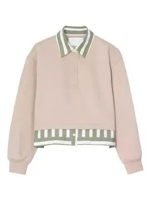 3.1 Phillip Lim Polo-neck Striped-panel Top