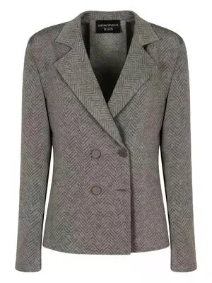 Emporio Armani Herringbone Double-breasted Jacket