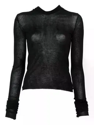 Rick Owens Ribbed-knit Long-sleeve T-shirt