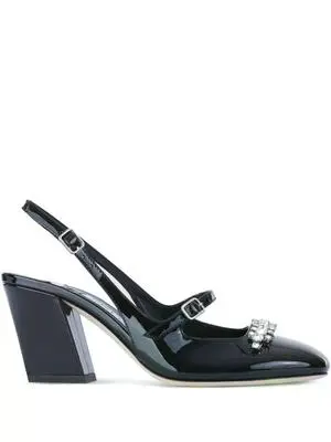 JIMMY CHOO 85mm Belinda Crystal-embellished Slingback Pumps