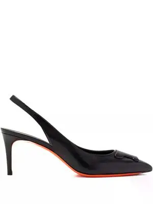 Santoni 65mm Slingback Leather Pumps