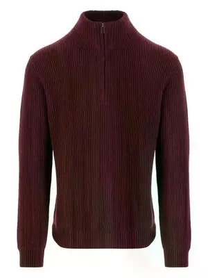 Woolrich Ribbed Half-zip Sweater - Red
