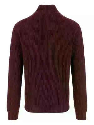 Woolrich Ribbed Half-zip Sweater - Red