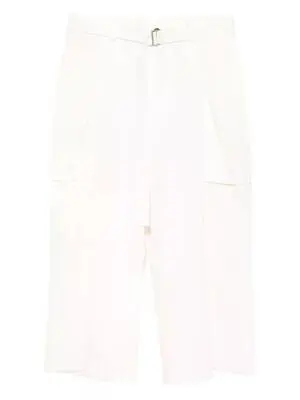 Sacai Belted Cargo Trousers - White