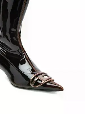 DIESEL® 45mm D-venus Patent-leather Boots - Black
