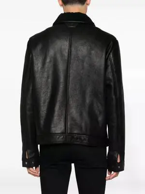 SALVATORE SANTORO Fleece-lined Leather Jacket