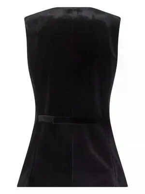 BLANCA VITA Three-button Velvet Waistcoat