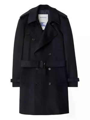 Burberry Belted Trench Coat - Blue