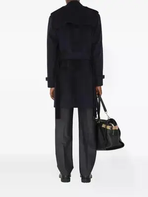 Burberry Belted Trench Coat - Blue