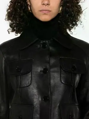 P.a.r.o.s.h Macio Flap-pocket Leather Jacket