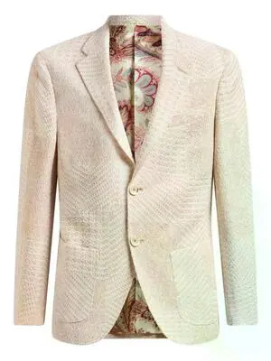 Etro Herringbone-pattern Blazer - Neutrals
