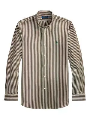 Polo Ralph Lauren Striped Poplin Shirt - Brown