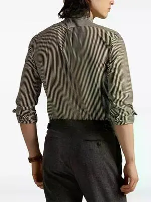 Polo Ralph Lauren Striped Poplin Shirt - Brown