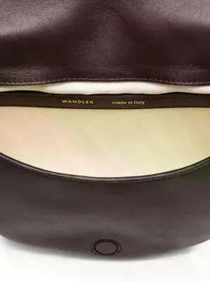 WANDLER Kate Crescent Leather Shoulder Bag - Red
