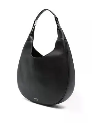 Savette Small Florence Crescent-shaped Leather Shoulder Bag - Black