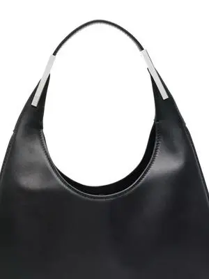 Savette Small Florence Crescent-shaped Leather Shoulder Bag - Black