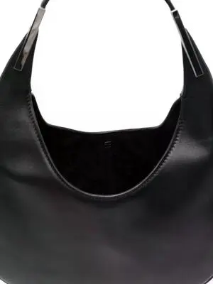 Savette Small Florence Crescent-shaped Leather Shoulder Bag - Black