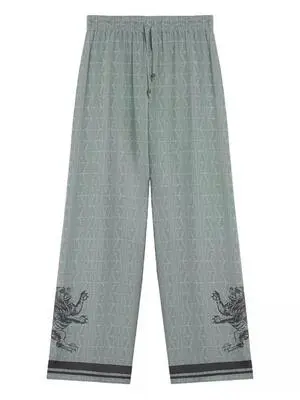 DOMAINE DES ARTISTES Geometric Print Pants - Blue