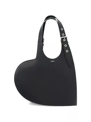 Coperni Belt Heart Buckled Tote Bag - Black