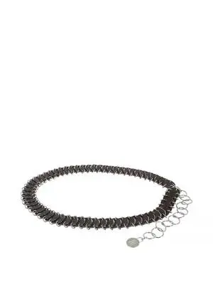 Rabanne Leather-chain Belt - Brown