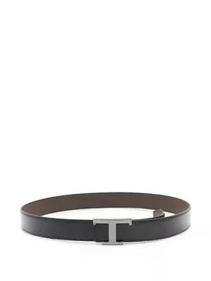 TOD'S Leather T-buckle Belt - Blue