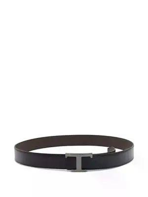 TOD'S Leather T-buckle Belt - Blue