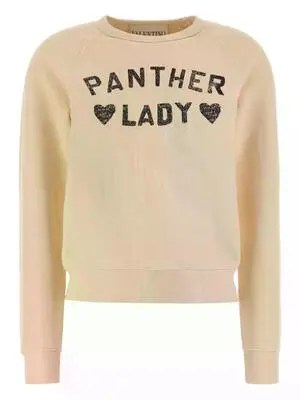 Valentino Garavani Graphic-print Cotton Sweatshirt - Neutrals