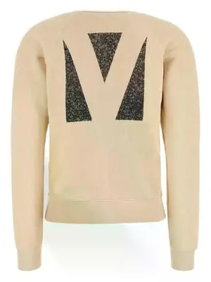 Valentino Garavani Graphic-print Cotton Sweatshirt - Neutrals