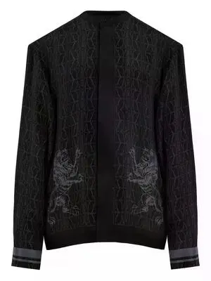 DOMAINE DES ARTISTES Lion-embellished Patterned Shirt