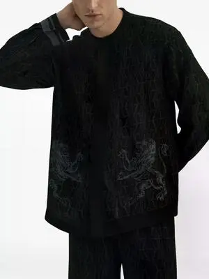 DOMAINE DES ARTISTES Lion-embellished Patterned Shirt