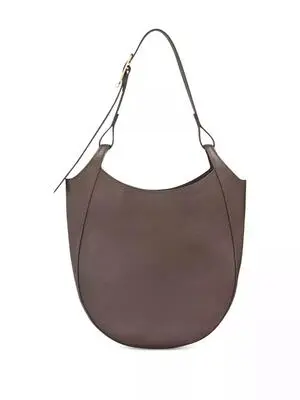 Longchamp Le Foulonné Leather Hobo Shoulder Bag - Brown