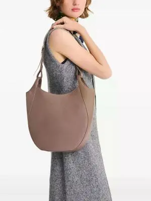 Longchamp Le Foulonné Leather Hobo Shoulder Bag - Brown