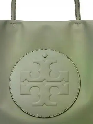 Tory Burch Ella Logo-patch Tote - Green