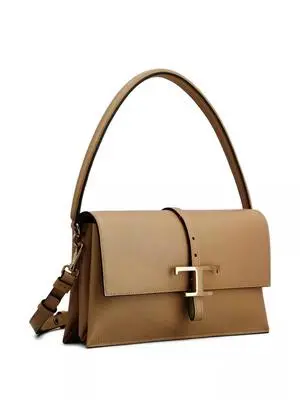 TOD'S Mini T-buckle Flap Bag - Brown