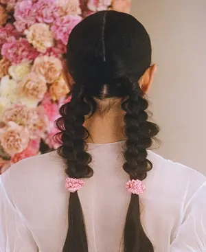 Slip 4-piece Silk Scrunchies Set - Rose