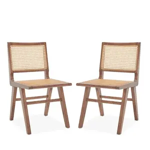 SAFAVIEH Hattie French Cane Dining Chairs, Set Of 2 - Walnut/natural